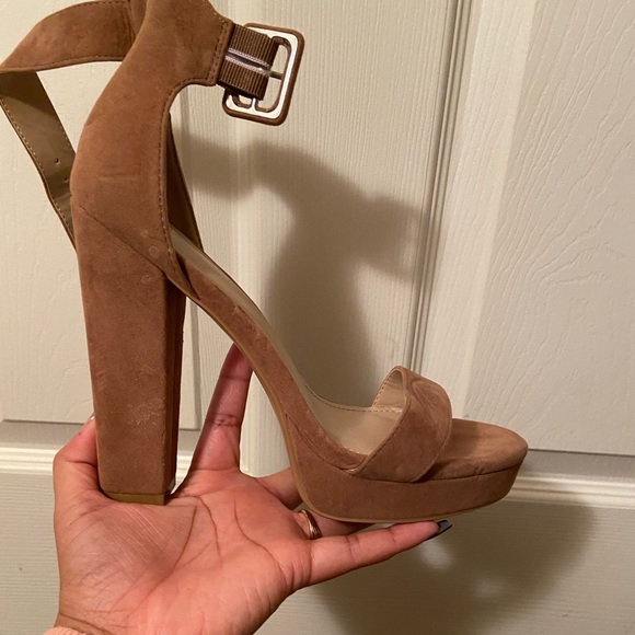 Shoes | Tan Platform Heels | Poshmark